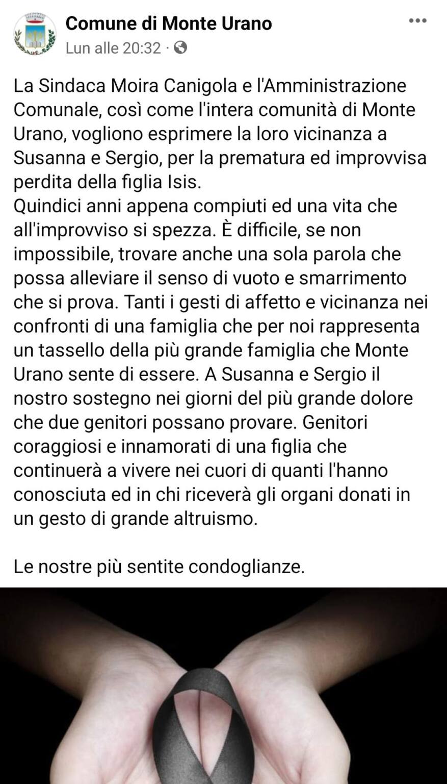 Muore a 15 anni, la famiglia dona gli organi e salva una vita. Monte ... Muore a 15 anni, la famiglia dona gli organi e salva una vita. Monte ...